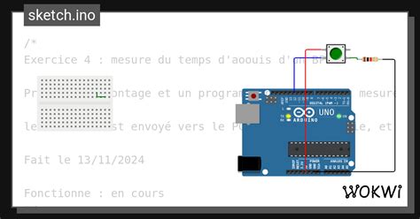 exercice 4 mesure du temps d appuis d un bp wokwi esp32 stm32 arduino simulator