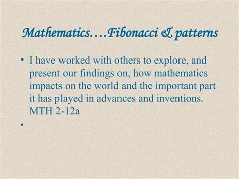 The Fibonacci Sequence Ppt