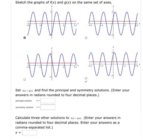solved sketch the graphs of f x and g x on the same set