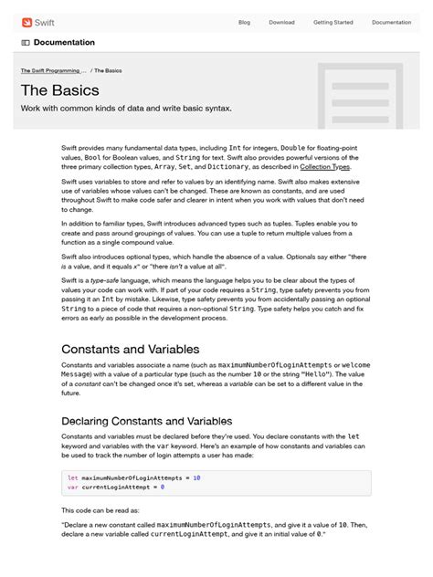 The Basics Documentation Pdf