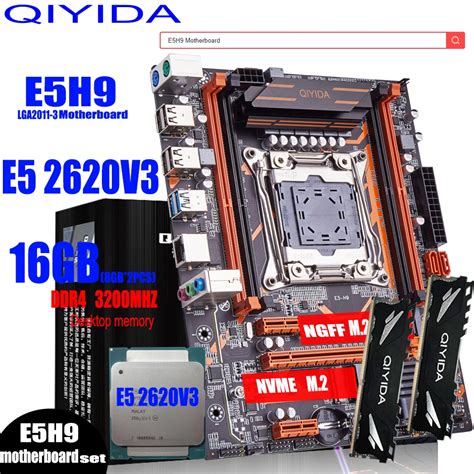 Qiyida X99 Motherboard Set E5h9 Lga2011 3 Xeon E5 2620v3 2x8gb16gb