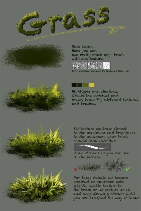 Grass Tutorial By Fievy On Deviantart Artofit