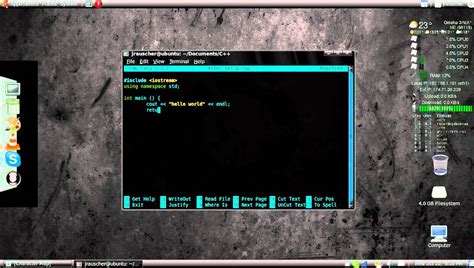 ubuntu c tutorial 1 hello world nano youtube
