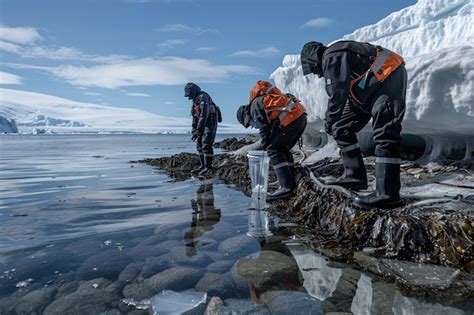 Investigating Ice Shelf Ecosystems Ar Generative Ai Premium Ai Generated Image