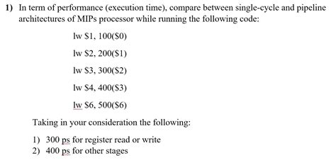 Solved In Term Of Performance Execution Time Compare Chegg