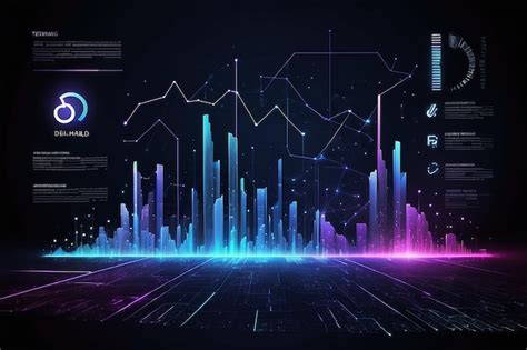 Premium Photo Big Data Analysis Technology Glowing Background Design