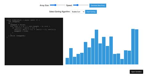 sorting visualize by vishal rajput codesandbox