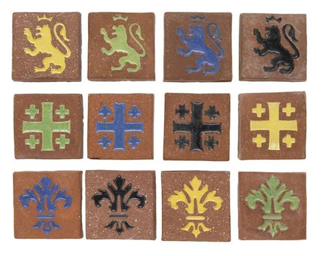 Bonhams A Set Of Gladding Mcbean Terracotta Tiles