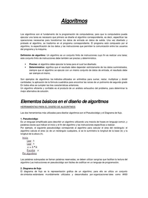 algoritmos pdf algoritmos lenguaje de programación