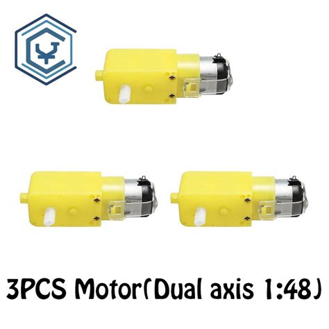 3pcs Single Axes Dc 3v 6v Gear Reducer Motor For Arduino Diy Smart Car