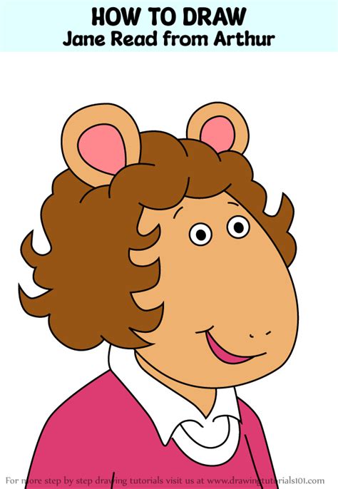 How To Draw Jane Read From Arthur Arthur Step By Step