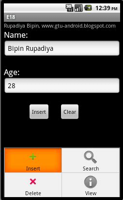 Mr Bipin S Rupadiya SQLite Android Tutorial
