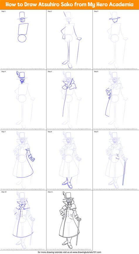 How To Draw Atsuhiro Sako From My Hero Academia Boku No Hero Academia Step By Step