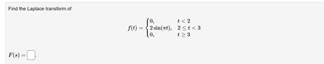 Solved Find The Laplace Transform Of Chegg
