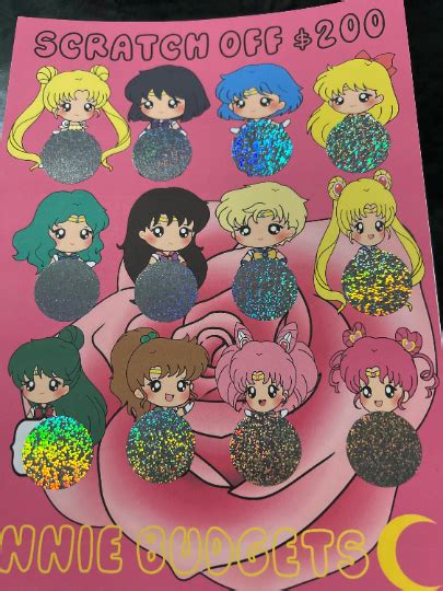 Sailor Moon Scratch Off Mrsmillionbudgets