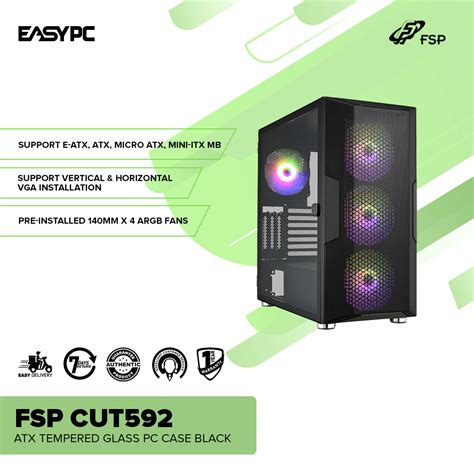Fsp Cut592 Atx Tempered Glass Pc Case Black Wp Plugin Test
