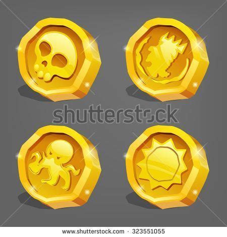 Interface Game Design Progress Cartoon Coin Drawing Cartoon Gold