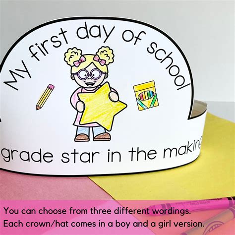 First Day Of School Crown School Activities