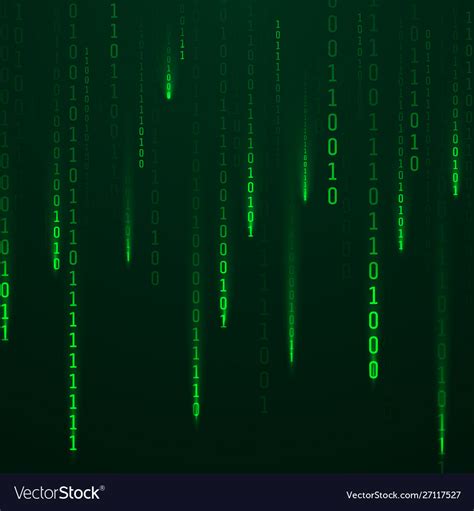 stream binary code green color code streams vector image