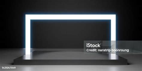 현대 배경 레이저 빛 네온 빛 플랫폼 기술 스타일 3d 일러스트 레이 션 3차원 형태에 대한 스톡 사진 및 기타 이미지 3차원 형태 Fashion Show Led