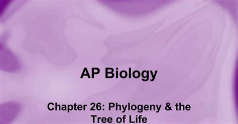 AP Biology Ch 26 Ppt.potx - Google Slides
