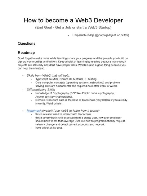 How To Become A Web3 Developer With Resources Pdf Computing Computer Security