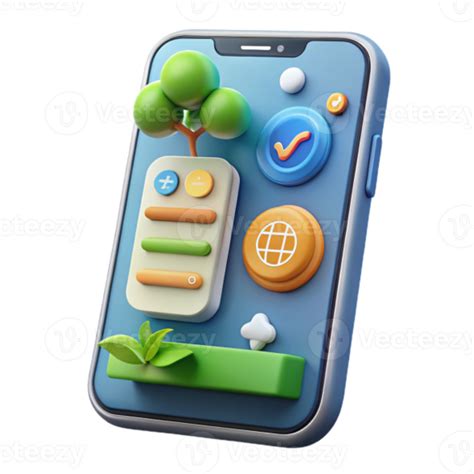 Illustration Mobile App Interface Design Eco Friendly User Interface