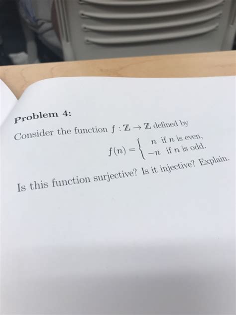 Solved Problem Consider The Function F Z Z Defined By Chegg