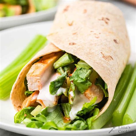 Grilled Buffalo Chicken Wrap Recipe Lanas Cooking