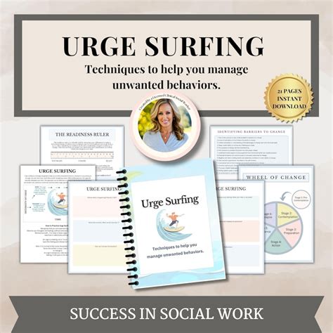 Urge Surfing Worksheets Addiction Sobriety Therapy Worksheets