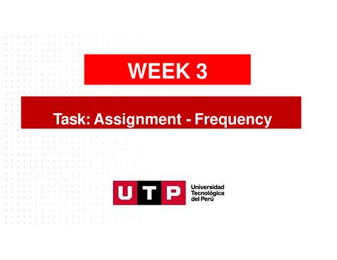 task week 3 frequency week 3 task assignment frequency example
