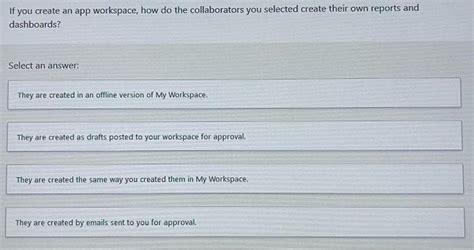 solved if you create an app workspace how do the