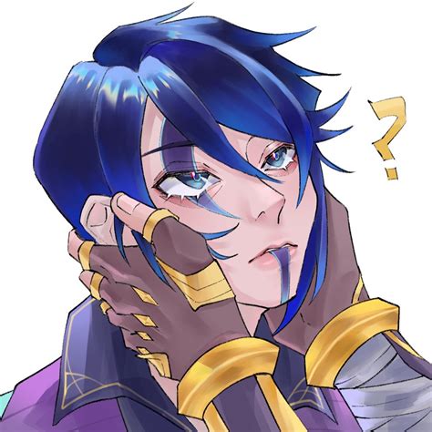 Safebooru 2boys Aphelios Black Eyes Blue Hair Brown Gloves Facial