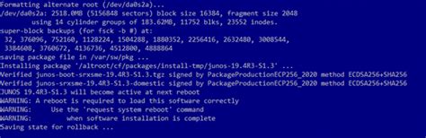 upgrade junos from command line interface tech academy