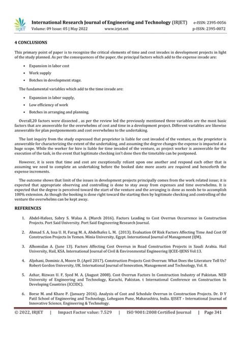 Identification Of Factors Causing Time And Cost Overrun In Construction Projects In India Pdf