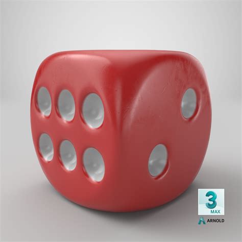 Dice 1 Red 3d Model 9 3ds Fbx Obj Max C4d Unitypackage Upk
