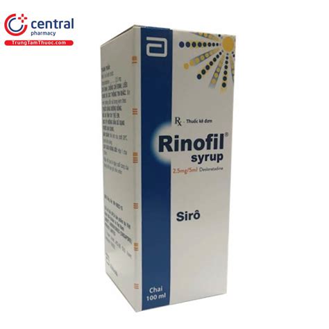 [chÍnh HÃng] Thuốc Chống Dị ứng Rinofil Syrup 100ml