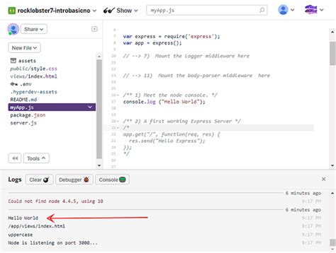 Help With Basic Node And Express Meet The Node Console The Freecodecamp Forum
