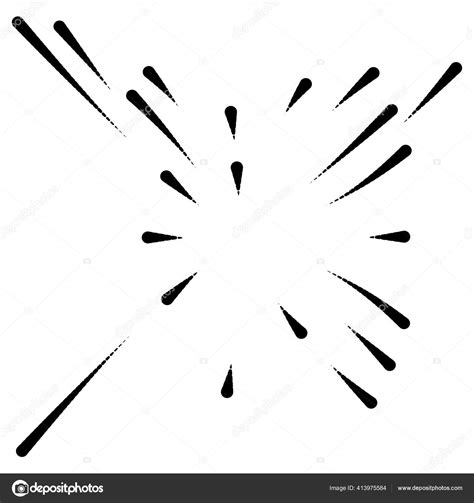 Radial Radiating Lines Abstract Burst Explosion Fireworks Concentric Circular Lines Stock Vector