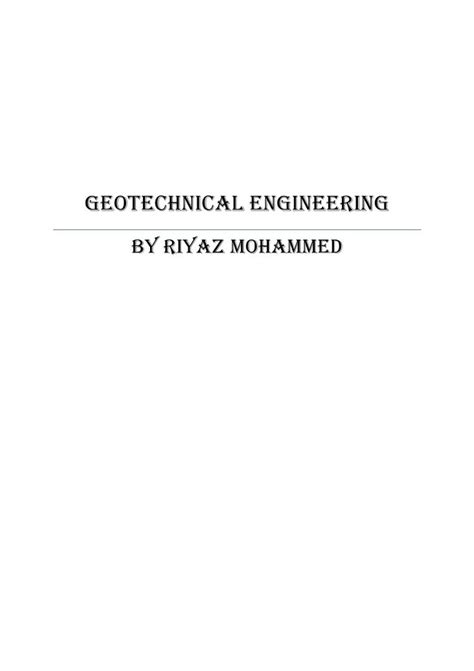 Geotechnical Engineering Handwritten Notes For Civil Engineering By