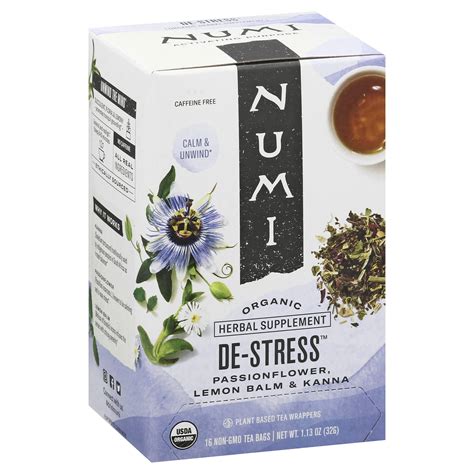 Numi Teas Tea De Stress Pack Of 6