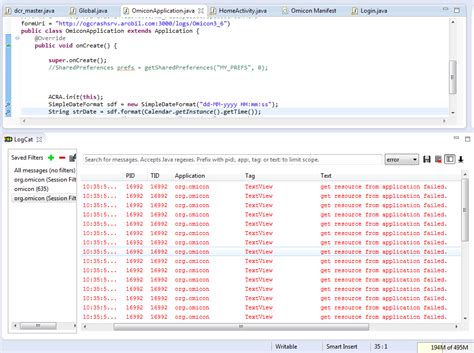 Java Error Get Resource From Application Failed In Logcat Of