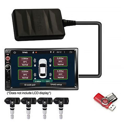 Car TPMS Tire Pressure Monitoring System USB Android Navigation Tire Pressure Detection Interna