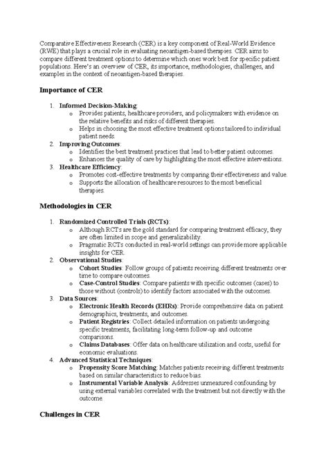 Comparative Effectiveness Research From The World Of This Course Should Comparative