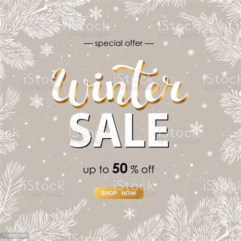 겨울 세일 벡터 포스터와 할인 텍스트 와 눈 요소 쇼핑 프로모션 개념에 대한 스톡 벡터 아트 및 기타 이미지 개념 개념과