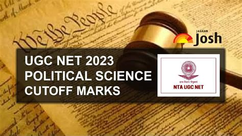 UGC NET Political Science Official Cutoff Marks 2023 PDF Download Categorywise NTA NET Cutoff