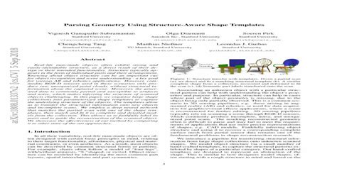 Pdf Parsing Geometry Using Structure Aware Shape Templates · In Large