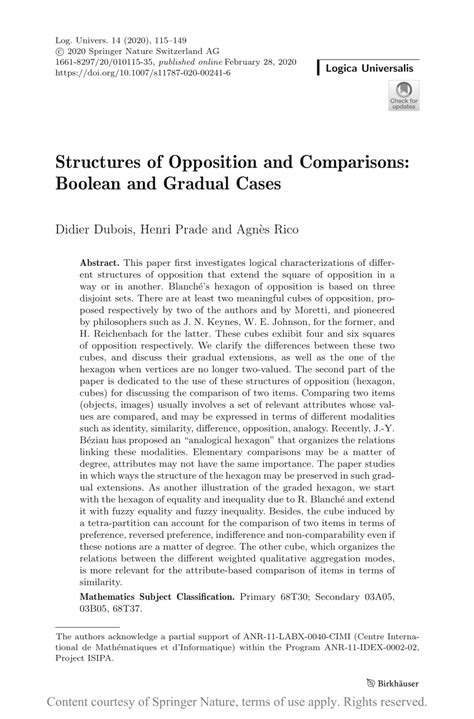 Structures Of Opposition And Comparisons Boolean And Gradual Cases
