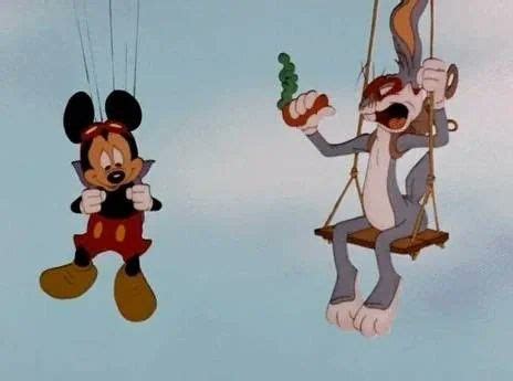 Mickey Mouse × Bugs Bunny Cartoon Crossovers Looney Tunes Mickey Mouse