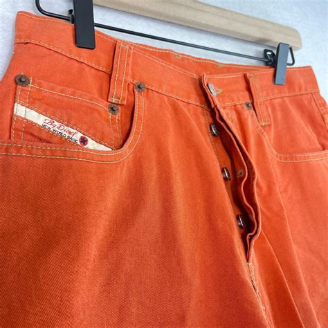 Diesel Womens Orange Jeans Depop